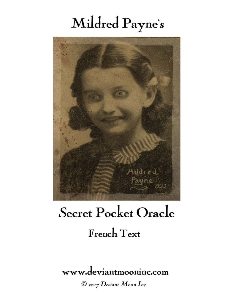 Mildred Payne's. Secret Pocket Oracle. French Text Deviant Moon Inc | PDF