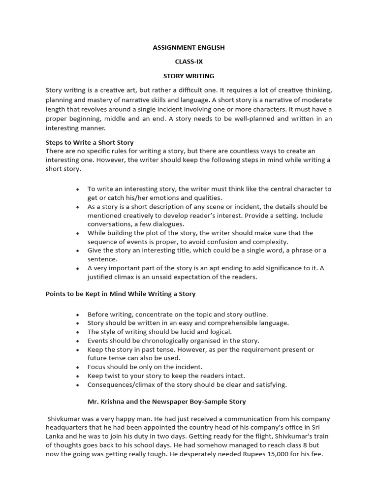 Story Writing | PDF