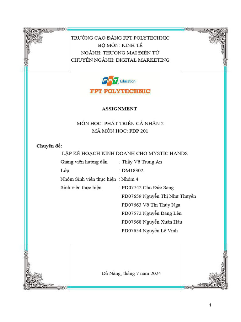 Asm Nhóm 4 Phát Triển Cá Nhân 2 Final | PDF