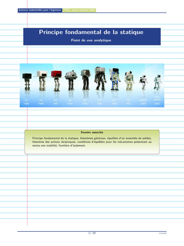 Principe Fondamental de La Statique | PDF