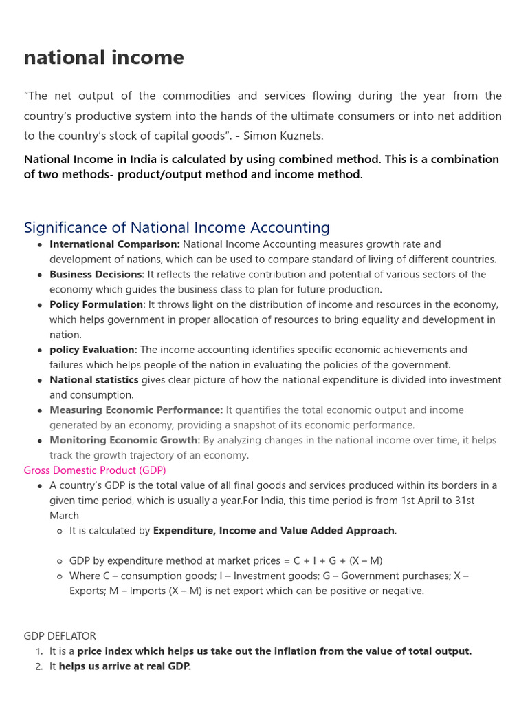 26national Income | PDF