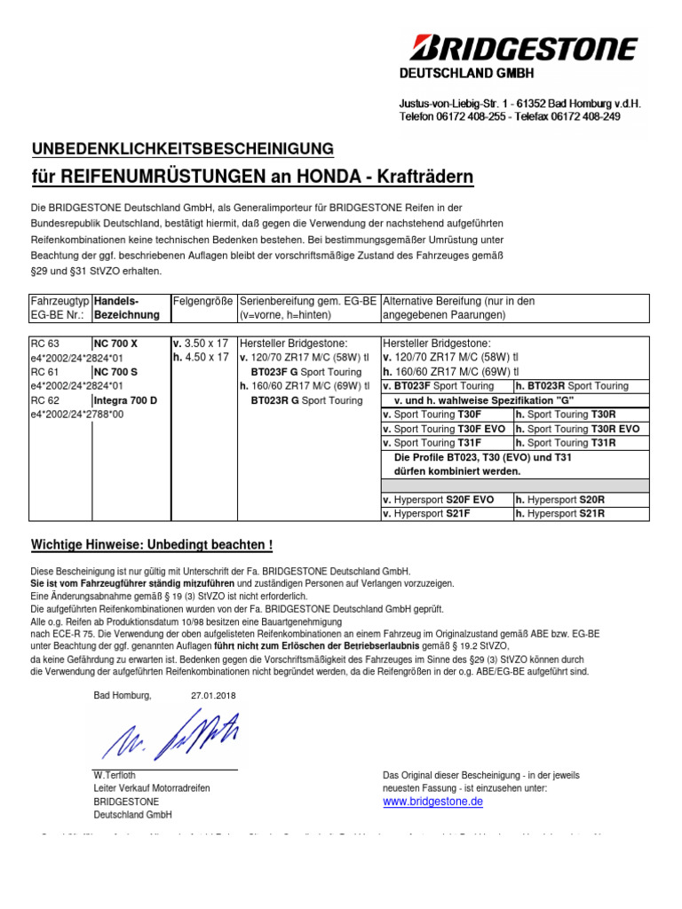 Bridgestone Reifen | PDF