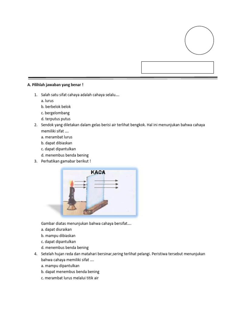 Ulangan Ipa Tema 5 | PDF