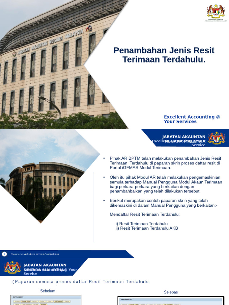 Penambahan Paparan Di Resit Terimaan Terdahulu | PDF