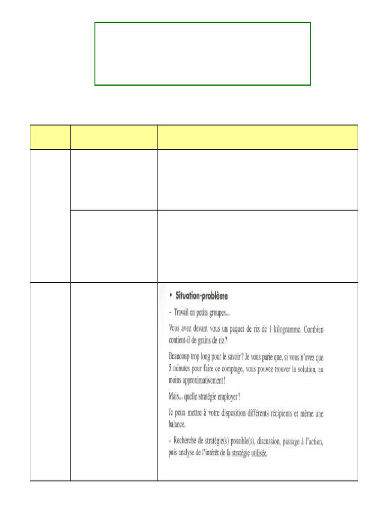 Tableau Situations Problemes | PDF