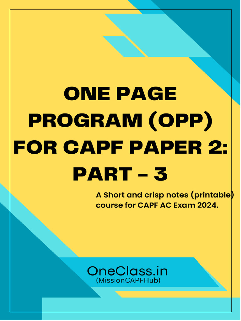 One Page Program (OPP) Part-3_38721767 | PDF
