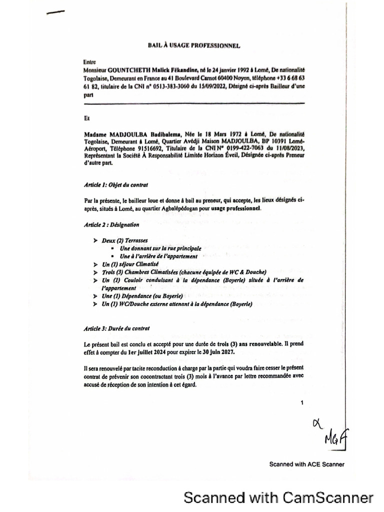 Contrat Signé | PDF