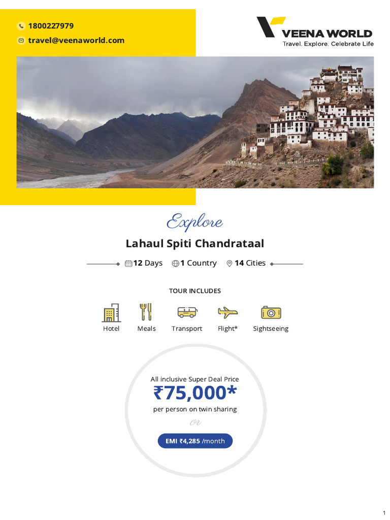 Lahaul Spiti Chandrataal | PDF