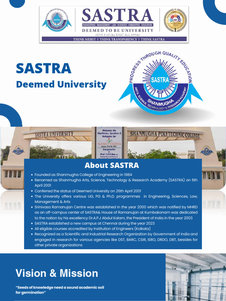 SASTRA Snapshot 2025 Batch | PDF