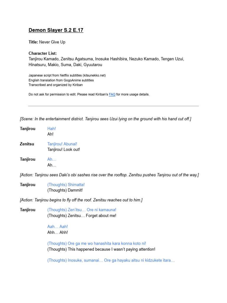 Demon Slayer S.2 E.17 (ROM - ENG) | PDF | Home & Garden