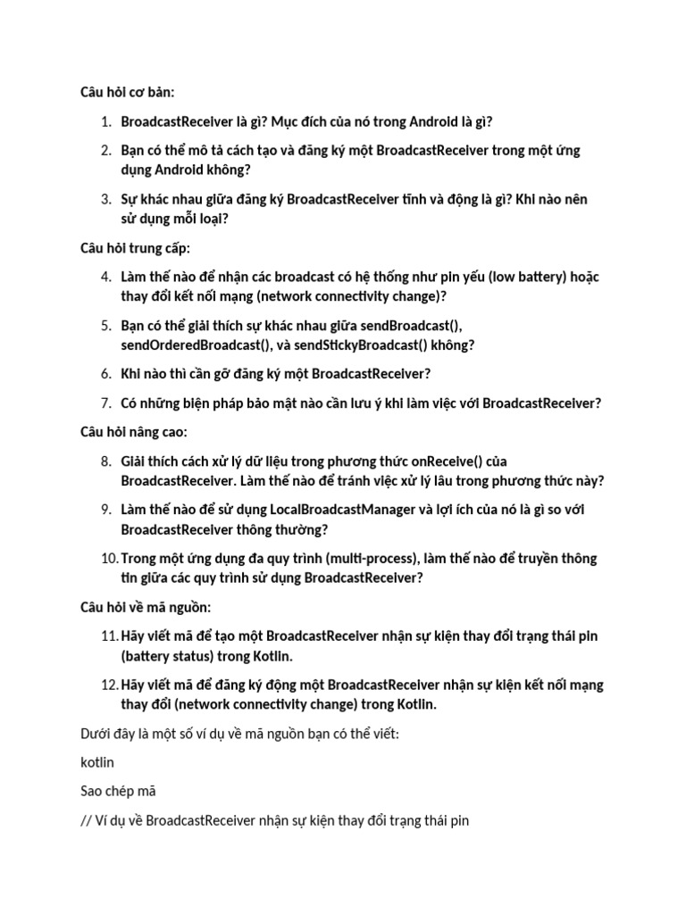 Broadcast Receiver Pdf