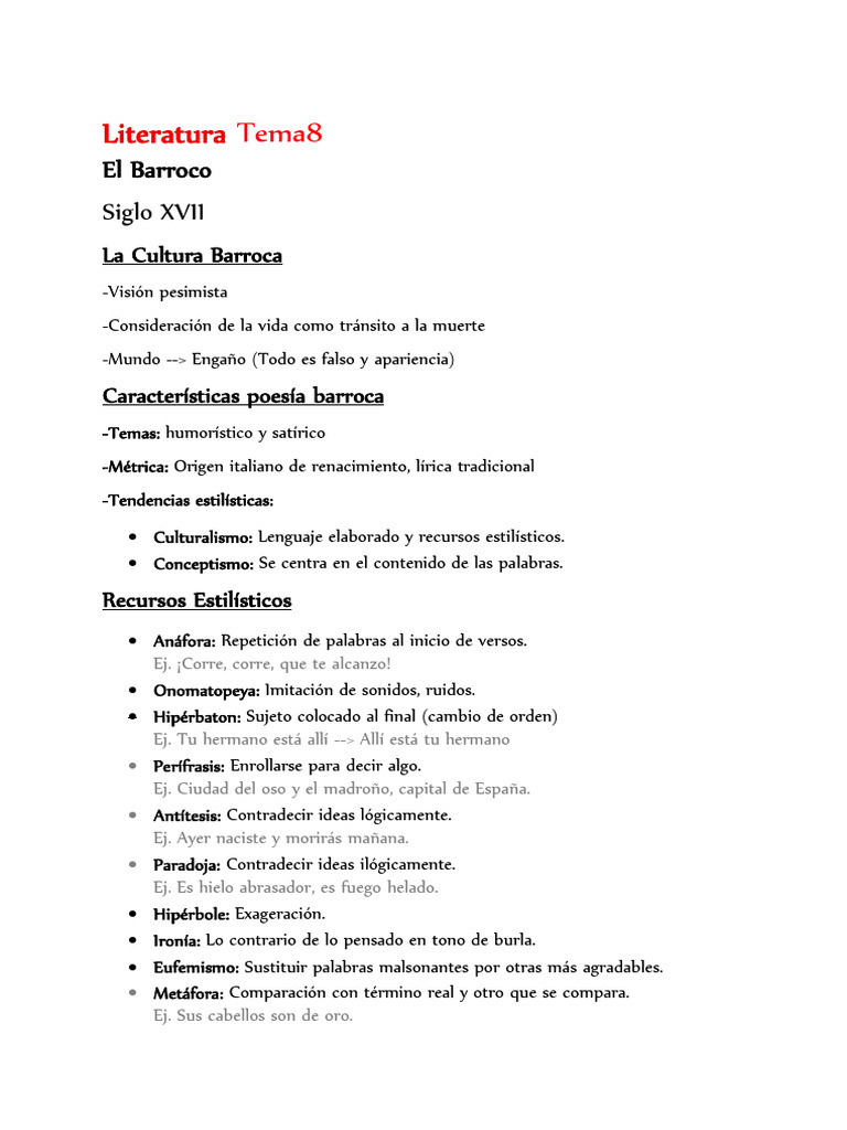 Lengua Tema 8, 9, 10 | PDF