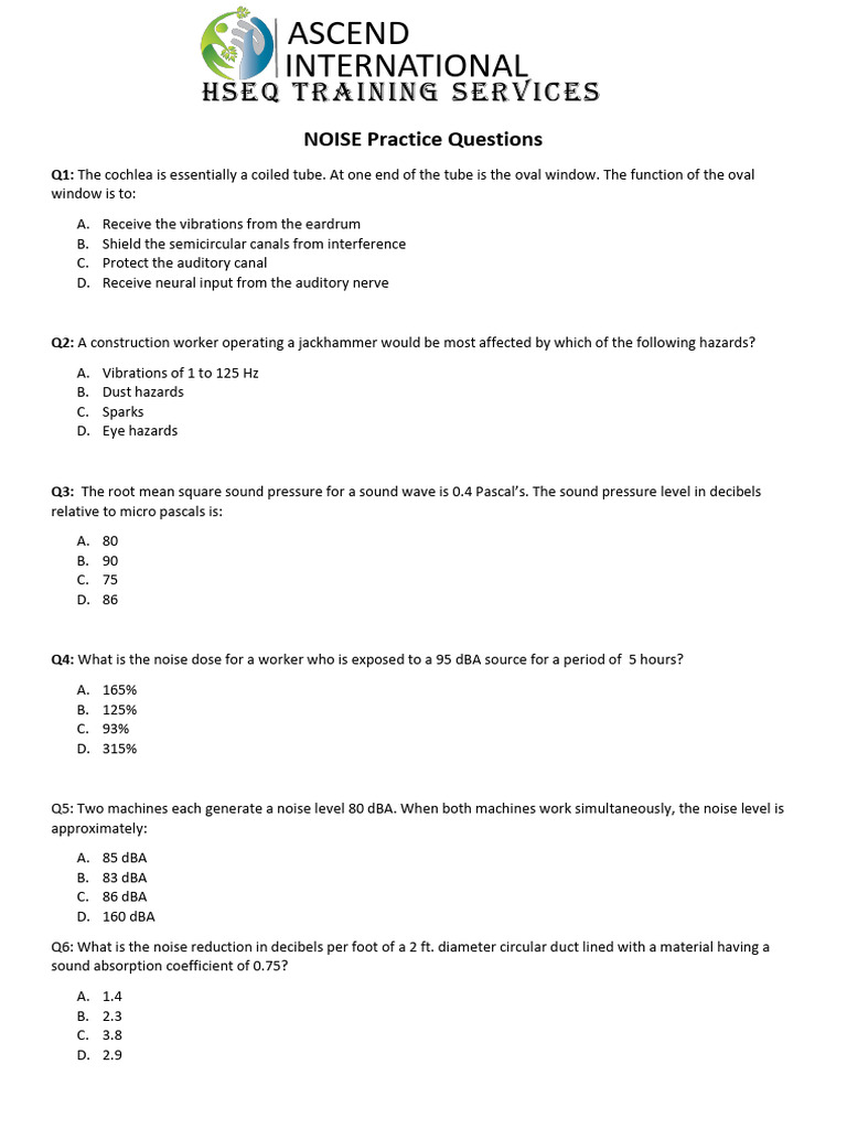 02-Practice MCQ - NOISE - Questions | PDF