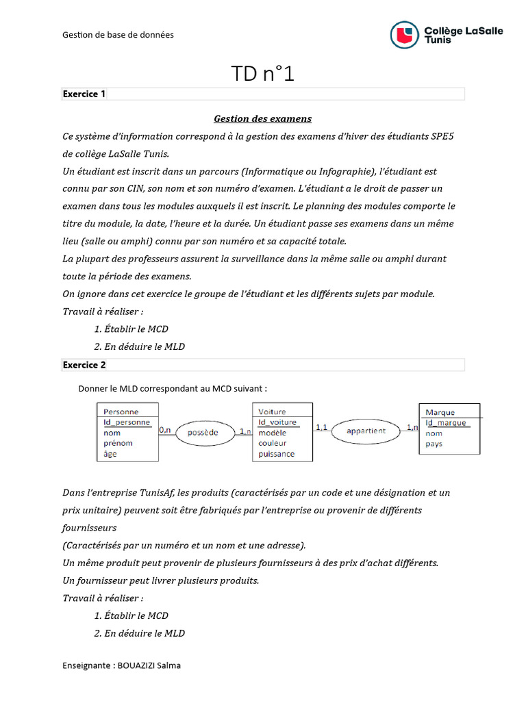 Gestion Des Examens: Gestion de Base de Données | PDF