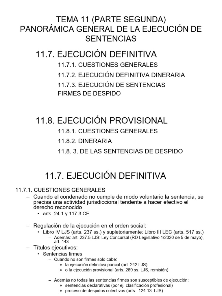 Esquemas Tema 11 Procesal PARTE SEGUNDA | PDF | Judicaturas | Ley Pública
