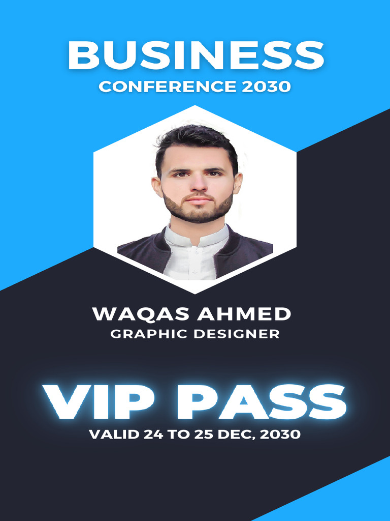 Blue Business Conference VIP Pass Identity Card | PDF
