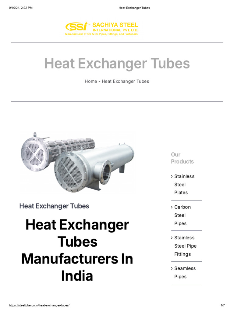 Heat Exhanger Selection | PDF