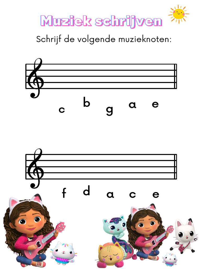 Writing Music Notes Worksheet | PDF