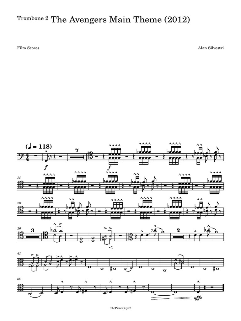 25 Avengers - Theme - Full - Orchestra-Trombone - 2 | PDF