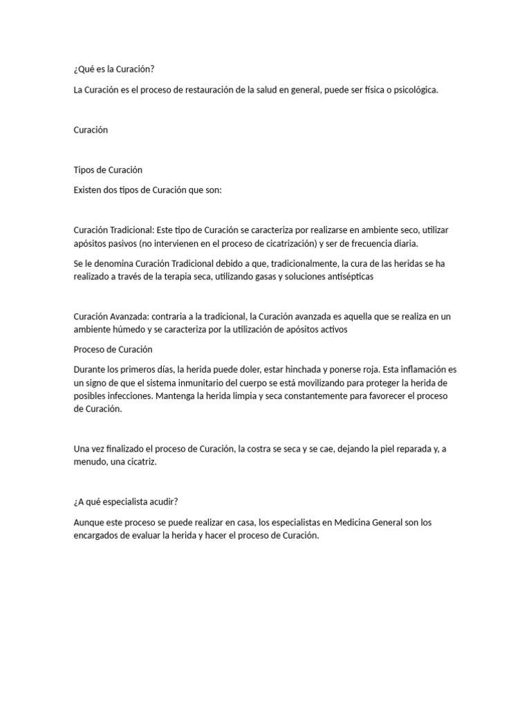 Qué Es La Curación | PDF
