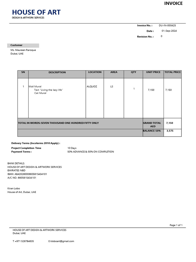 Hoa Invoice | PDF
