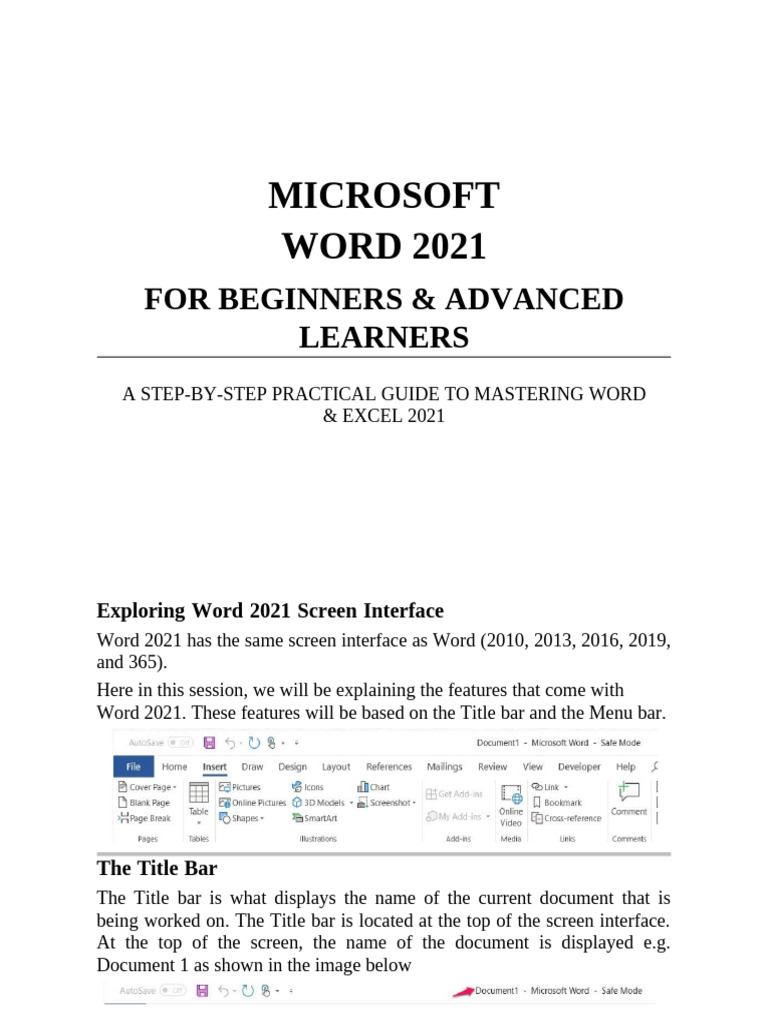 Ms Word Note | PDF