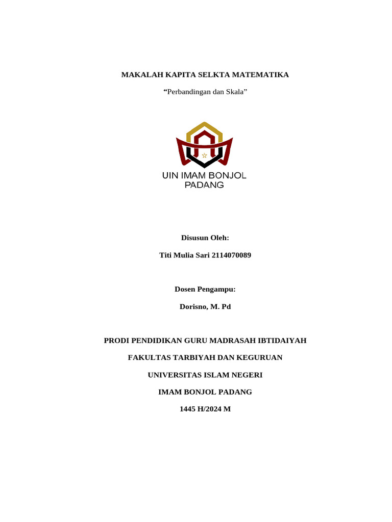 089 Titi Mulia Sari (Perbandingan Dan Skala) | PDF