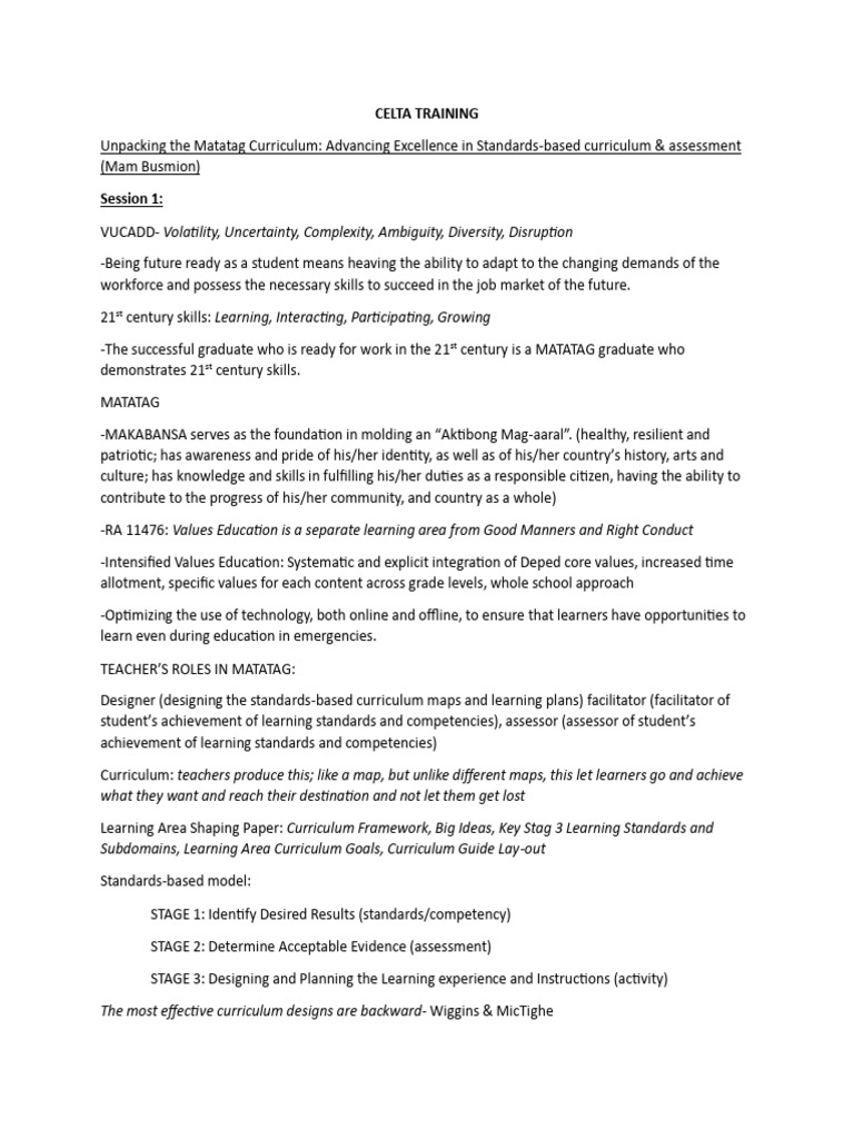 Celta Training | PDF