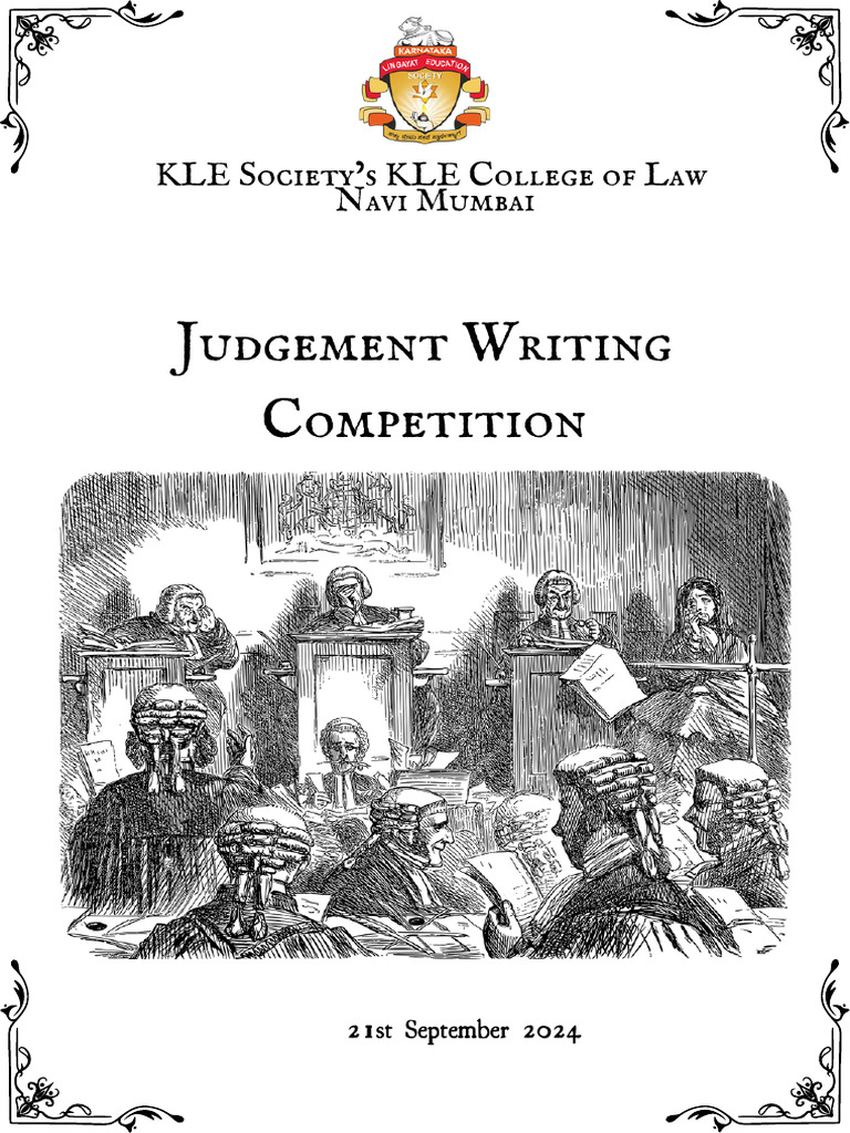 Brochure For National Judgment Writing Competition | PDF