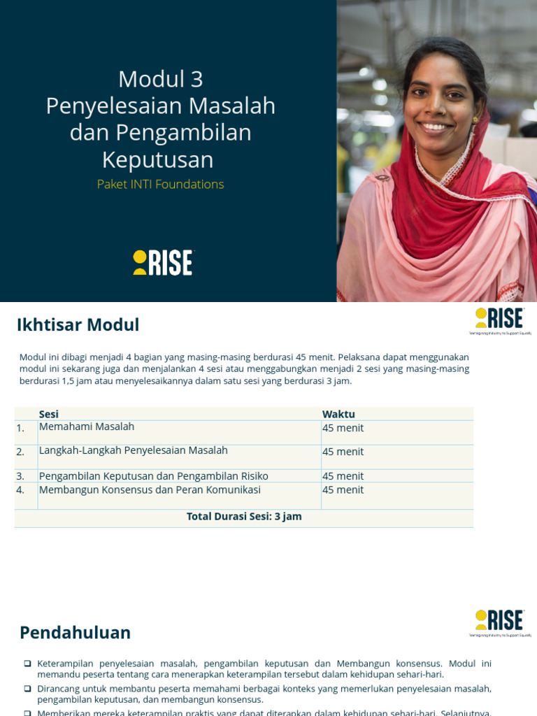 RISE Foundations CORE Module 3 - Problem Solving & Decision Making - FRD Translated - Revised | PDF