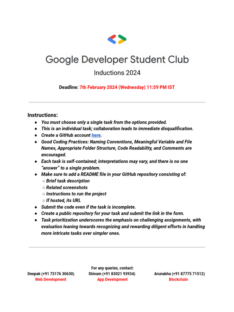 GDSC Inductions | PDF