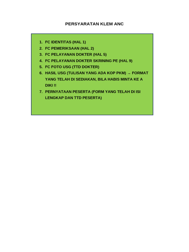 Persyaratan Klem Anc | PDF