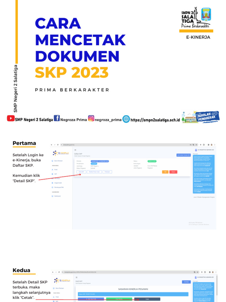Tutorial Cetak SKP 2023 | PDF