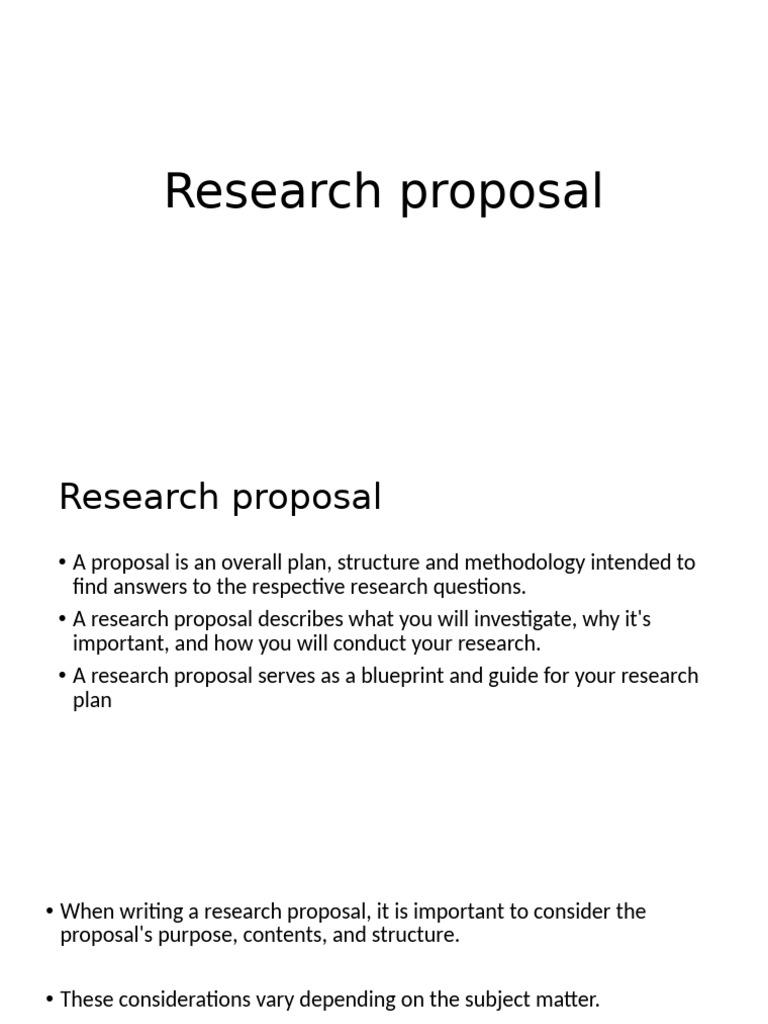 Proposal Writing and Report | PDF
