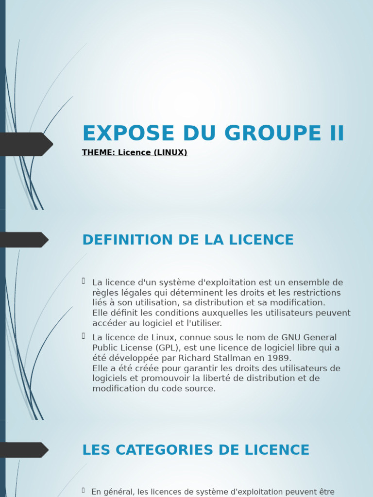 Expose Du Groupe II | PDF
