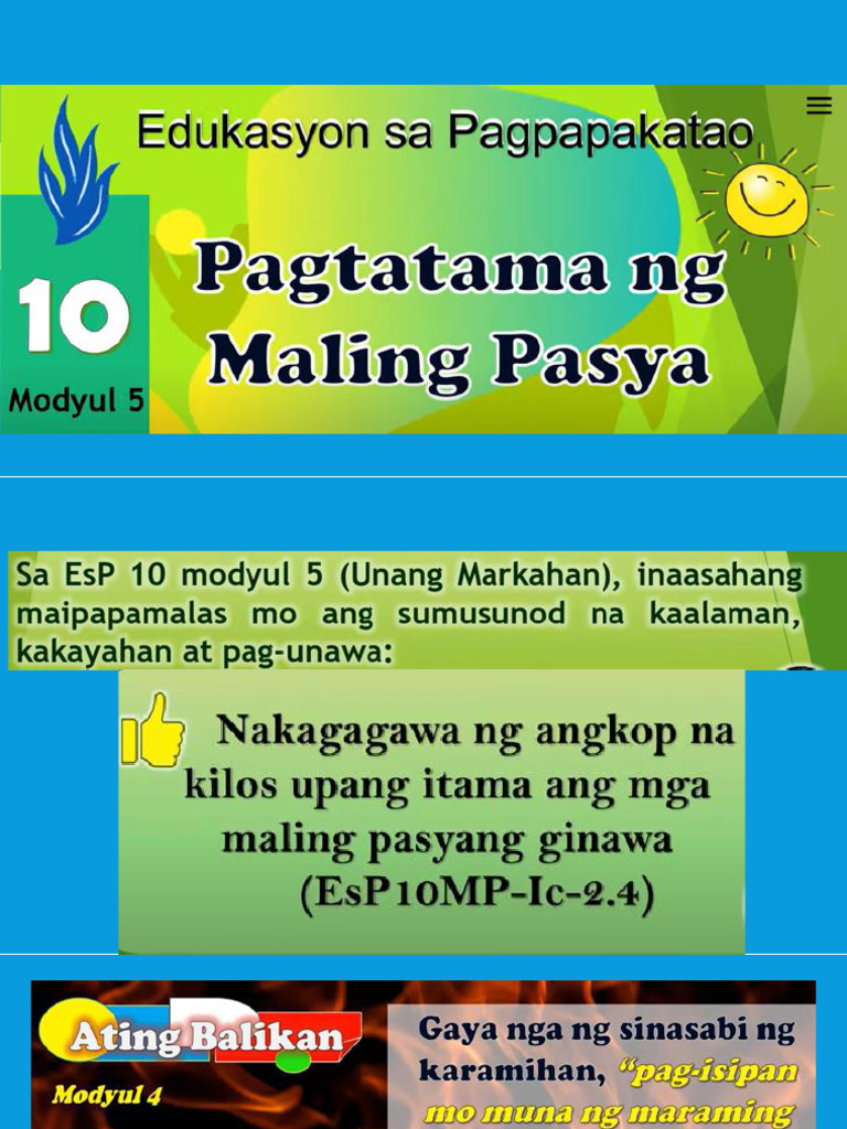 Modyul 5 Pagtatama NG Maling Pasya | PDF