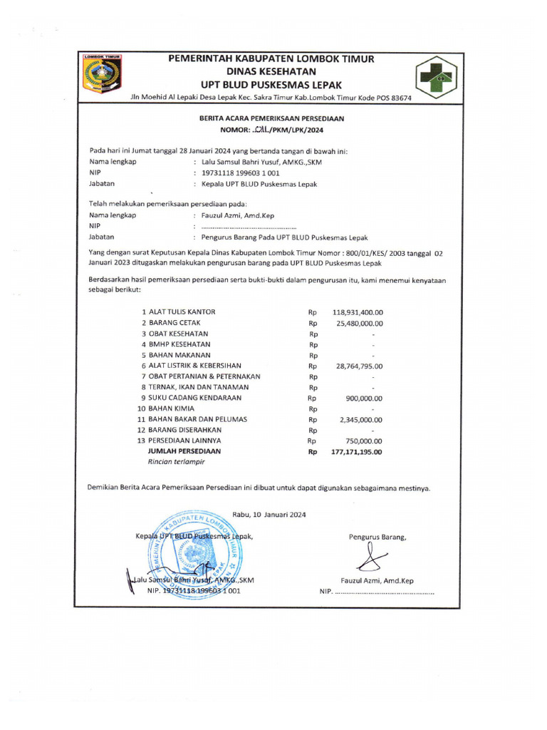 Bapp 2024 Tambahan Fix | PDF