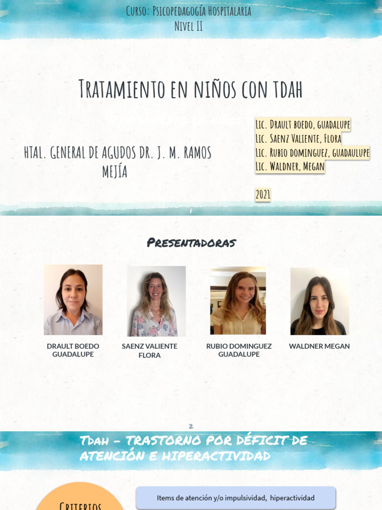 Tratamiento de Niños Con TDAH | PDF