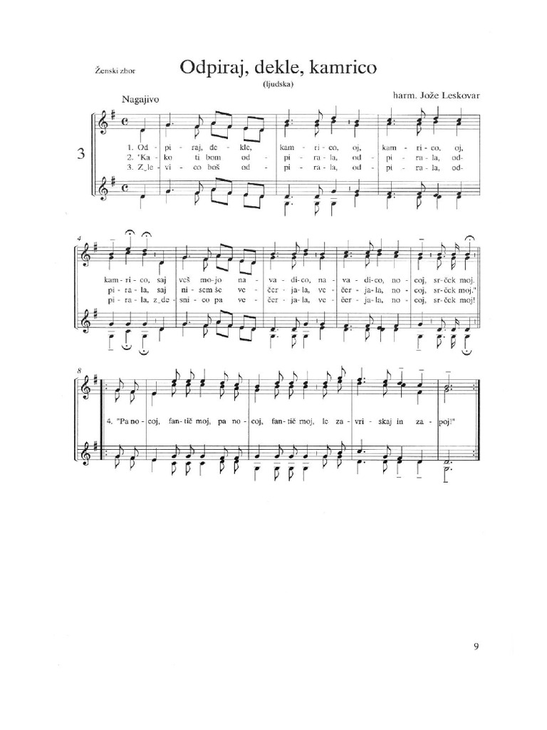 92 9 Odpiraj Dekle Kamrico | PDF