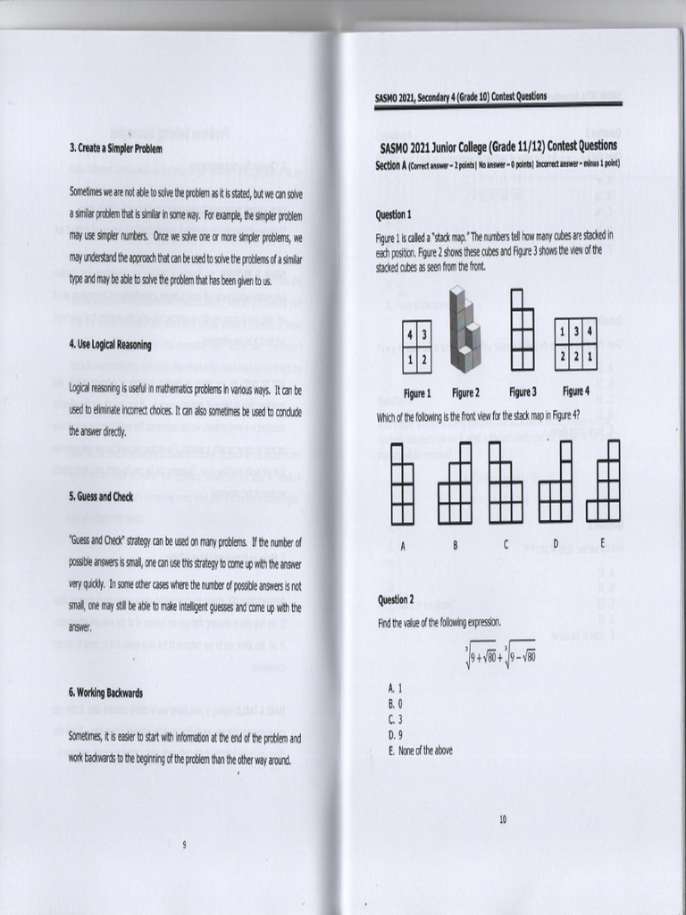 SASMO 2021 11th 12th With Solution 1 | PDF