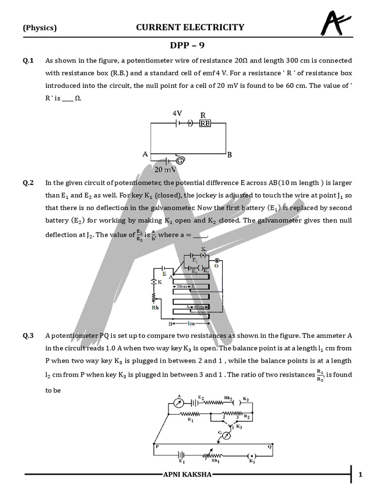 1687243813-Current Electricity DPP-9 Compressed | PDF