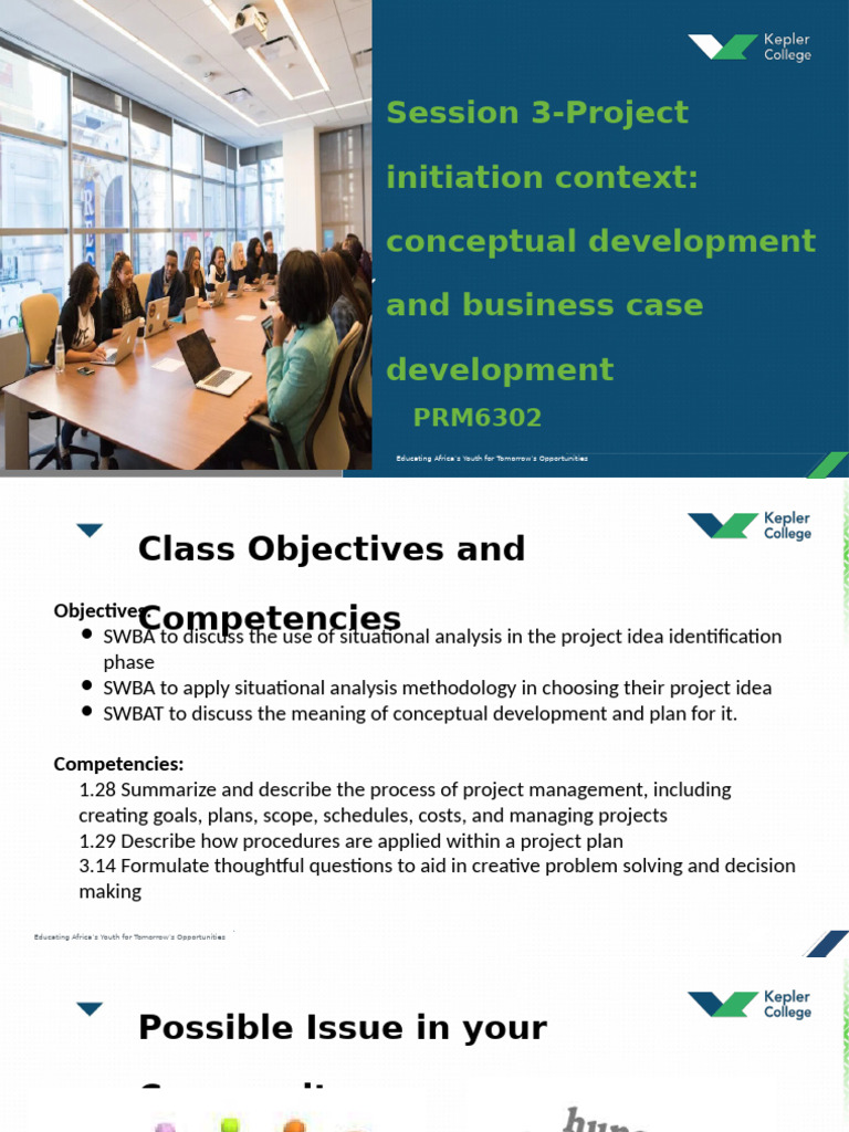 PRM6302 - SESSION #3# Project Initiation and Context | PDF