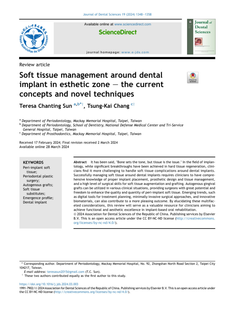10-Soft Tissue Management Around Dental Implant in Esthetic Zone - The ...