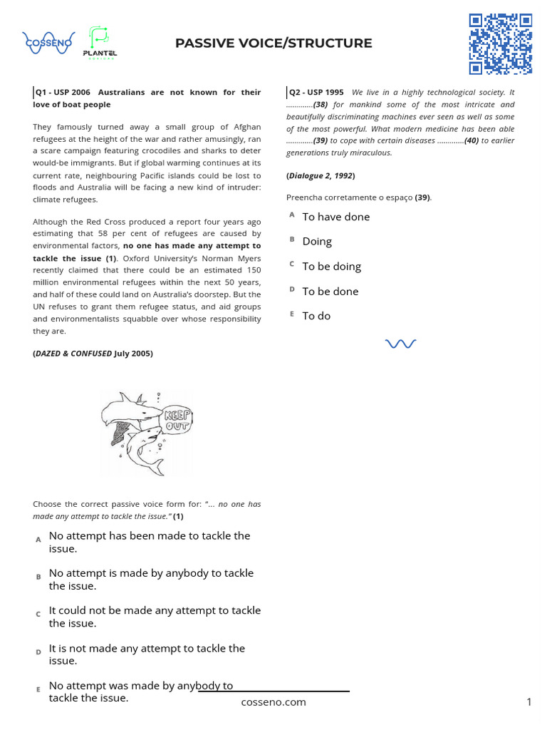Passive Voice in Dialogue Exercises | PDF | Cyberbullying | Bullying