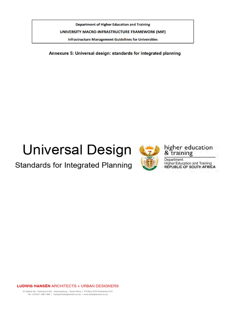 Annexure 5 - DHET Universal Design Standards | PDF