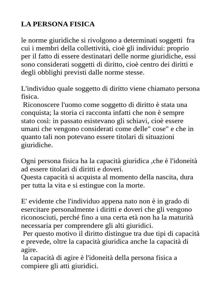 LA PERSONA FISICA | PDF LA PERSONA FISICA | PDF