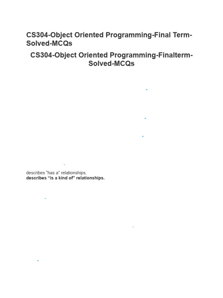 CS304. Vuz. Info | PDF