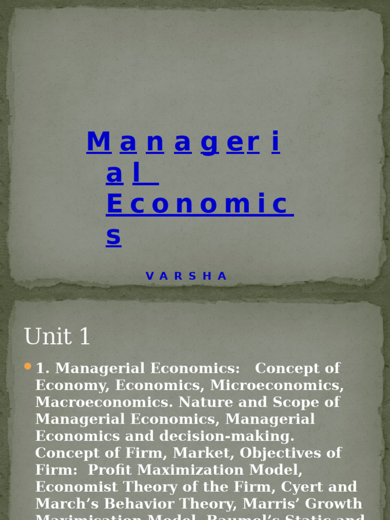 Managerial Economics | PDF