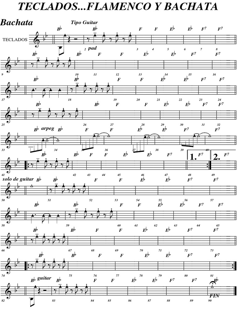 Flamenco y Bachata - TECLADOS | PDF