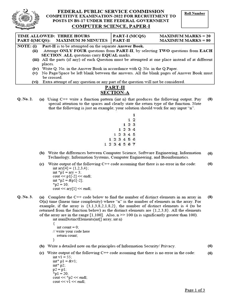 2024 06 13 Computer Science Paper 1 Subjective Pdf